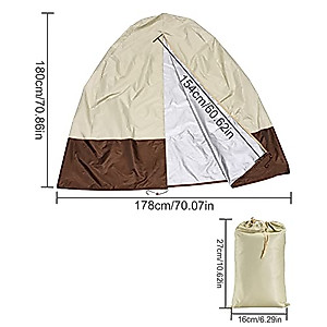 RTWAY Patio Hanging Chair Cover, Egg Swing Chair Cover Waterproof Heavy Duty Outdoor Furniture Protector Cover, 74.8'' L x 45.3''W