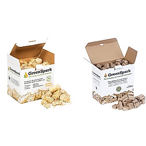 GreenSpark 100% Natural Firestarter, Fast Lighting, Long Burn, Waterproof, Safe for Indoor/Outdoor Use