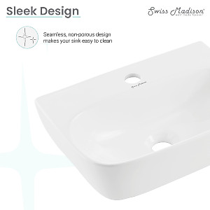 Swiss Madison Well Made Forever SM-WS329, St Tropez Wall Hung Sink