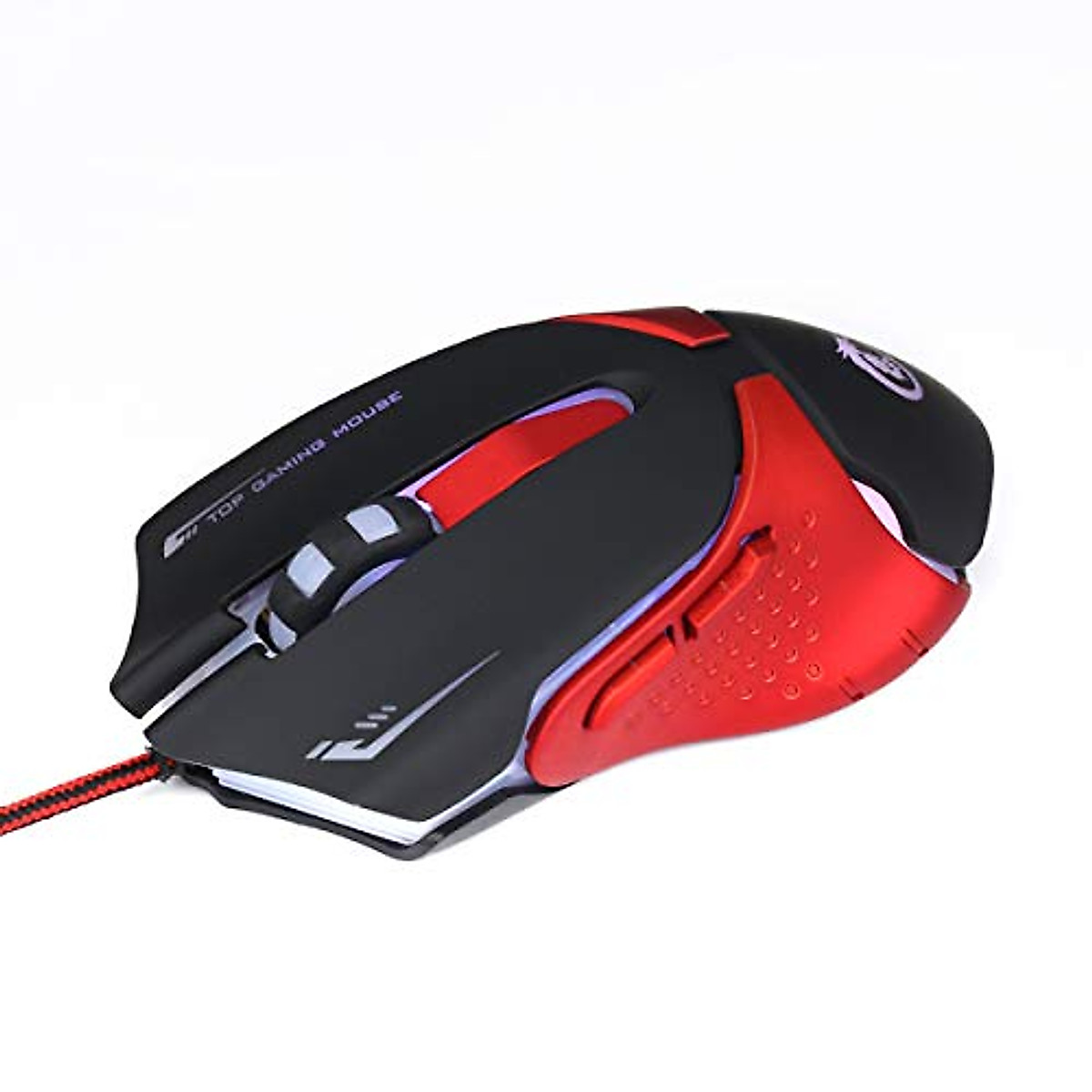 Gojiny Colorful Gaming Mouse, USB Wired Gaming Mouse 3200DPI 6 Buttons Optical Computer Mouse