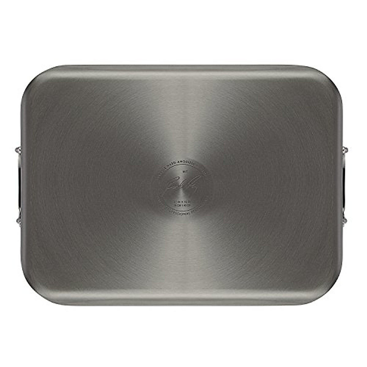 Rachael Ray Brights Hard Anodized Nonstick Roaster / Roasting Pan with Rack - 16 Inch x 12 Inch, Gray