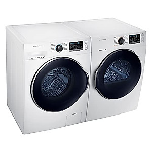 SAMSUNG 4.0 cu. ft. Electric Dryer, Compact Clothes Drying Machine, Stackable for Small Spaces w/ Sensor Dry, 12 Preset Cycles, Reversible Door, Internal Drum Light, DV22K6800EW/A1, White