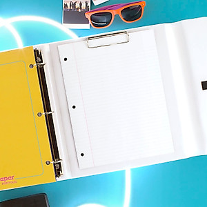 Trapper Keeper Binder, Retro Design, 1 Inch Binder Includes 2 Folders and Extra Pocket, Metal Rings and Spring Clip, Secure Storage, Colorblock, Mead School Supplies (260038FN-ECM)