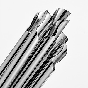 6PCS Reusable Straws Smoothie Drinking Straws 0.5" Wide, Bulckrew Stainless Steel Straw for Milkshake, Smoothies, Ice Cream Sundaes, Frozen Drink with 2 Cleaner-Silver