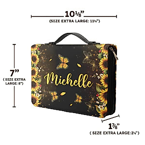 Grow in Faith Christian Gifts Custom Book Bible Cover Premium Faux or Top Grain Leather