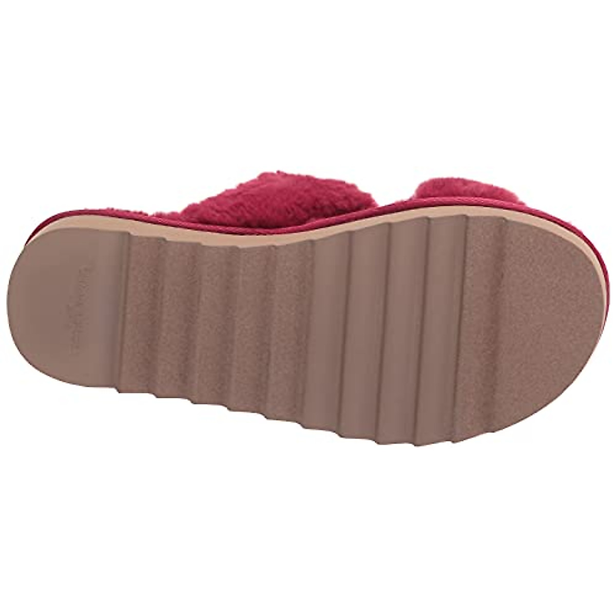 Koolaburra by UGG Women's Furr Ah Sandal, Berry Red, Size 5