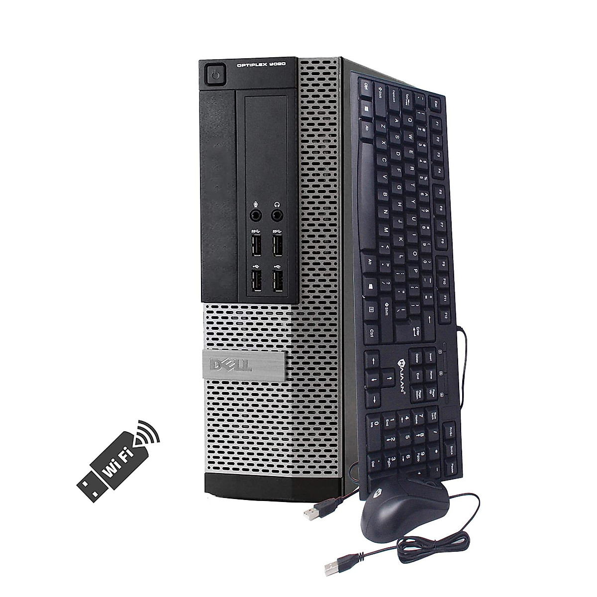 Dell OptiPlex 9020 Business Premium Desktop PC with Tecnii 20 HD Monitor (Intel Quad Core i5 3.20GHz, 8GB DDR3, 512GB SSD Hard Drive, Keyboard, Mouse, USB WiFi, Windows 10 Pro 64-bit)(Renewed)