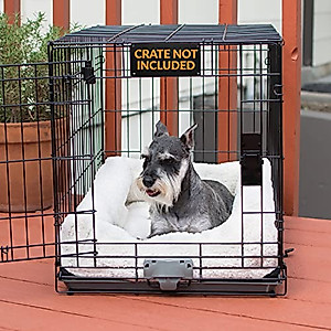 K&H Pet Products Ultra Plush Deluxe Bolster Crate Pad Fleece 20 X 25 Inches