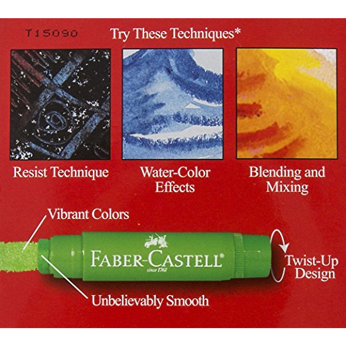 Faber-Castell Gel Sticks - 12 Twistable Watercolor Crayons for Kids with Brush - Watercolors for Kids