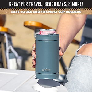 DUALIE 3 in 1 Insulated Can Cooler - Universal Size for 12 oz Cans, Slim Cans, and Bottles - 10+ Colors Available