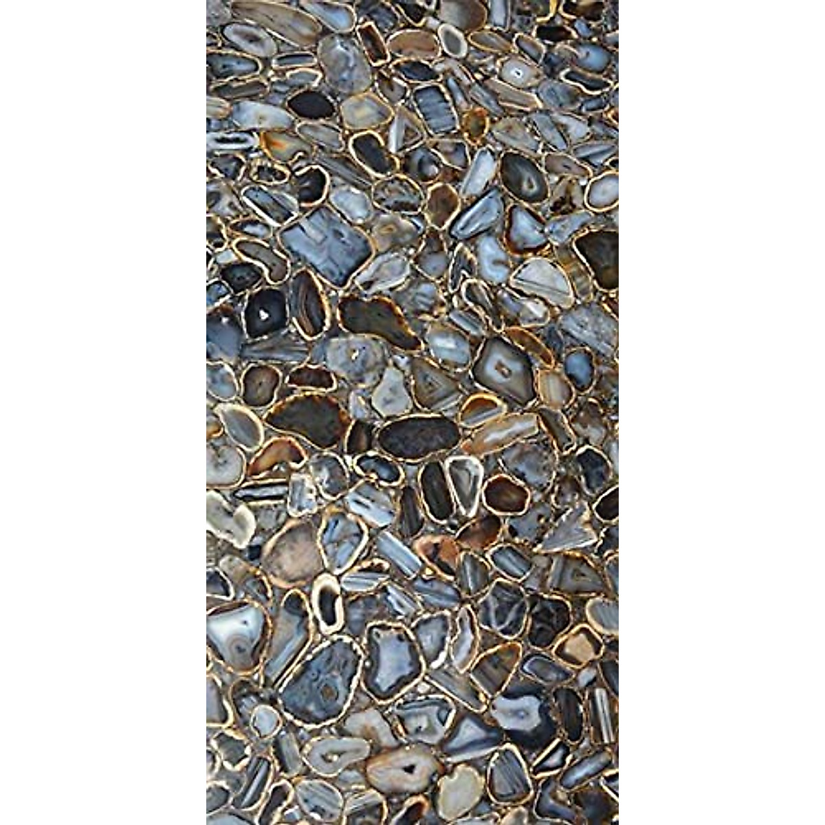 36" x 12" Mix Multi Colour Agate Table Top Rectangular Table, Center Table, Coffee Table, Patio Table, Hallway Table, Living Room Furniture