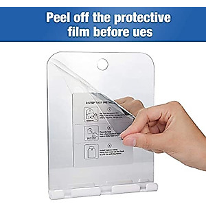 Funerom 5.4x5.1 inch Fogless Bathroom Shaving Mirror with Built-in Razor Holder Includes 4 Adhesive Hooks 2 Anti-Fog Film Anit-Fog Shower Mirror Frameless Portable Square