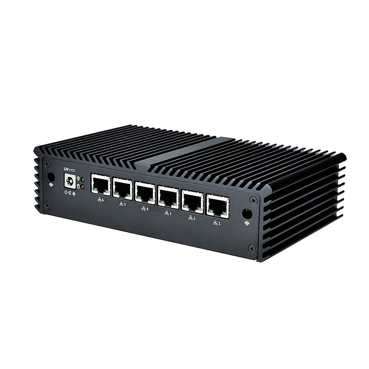 Qotom Qotom-Q555G6-S05 Computer with Core i5 7200U Processor and 6 Gigabit NICs AES-NI Fanless Mini PC (4G DDR4 RAM + 32G MSATA SSD)