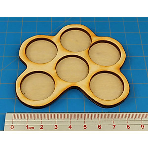 LITKO Horde Trays | 25mm Circle Bases | Movement Tray | Compatible with Warhammer, Age of Sigmar, Bolt Action (6-Figure Horde Tray)