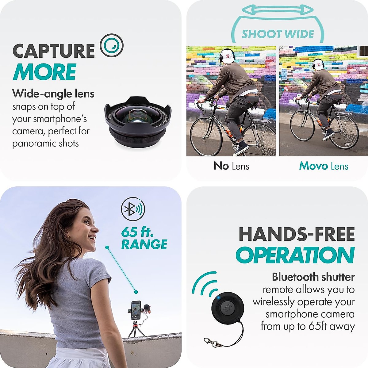 Movo iVlog1 Vlogging Kit for iPhone - Lightning Compatible YouTube Starter Kit - with Shotgun Microphone, Mini Tripod, LED Light, Wide-Angle Lens, Lightning Adapter Vlog Kit - iPhone Vlogging Kit