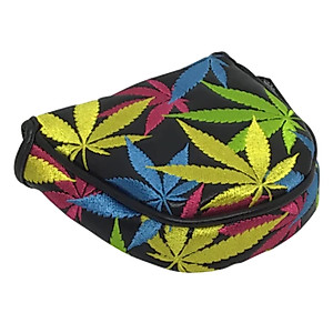 ReadyGOLF Weed All-Over Embroidered Putter Cover - Mallet
