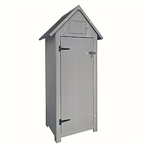 Outdoor Storage Solution Natural Color 30.31"X 20.48"X 65.75" Store Patio Furniture, Garden Patio Lawn - Weather-Resistant Steel Construction UV Protection