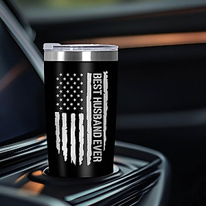 TEEZWONDER Mens Gifts for Him Husband - Stainless Steel Insulated Coffee Tumbler With Lid 20 Oz - Anniversary Birthday Gifts for Him Husband from Wife