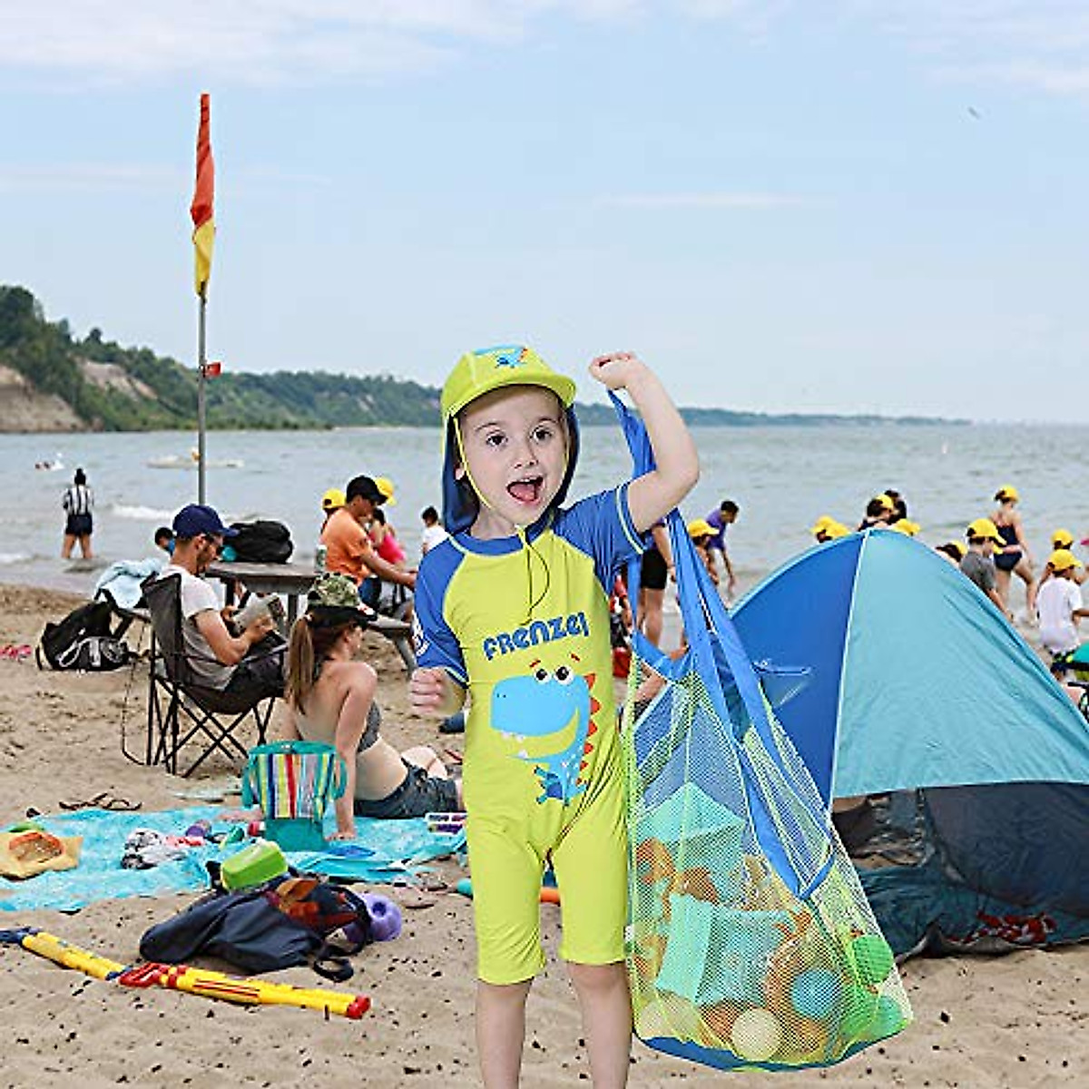 Mesh Beach Toy Bag Sand Toy Bags Mesh Extra Large, Foldable Totes Shell Storage Bag Quick Dry Net Tote for Kids Beach Sand Toys Away from Sand Pool Supplies Storage Bags Picnic Backpack