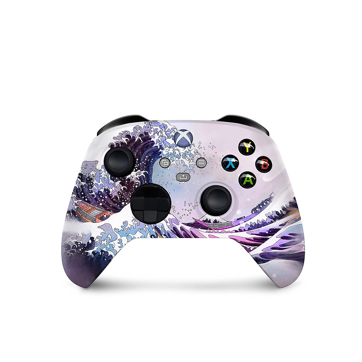 TACKY DESIGN Watercolor Wave Skin Compatible for Xbox Series x Skin & Two Controller Skin, Xbox x Sticker Premium Vinyl 3M Decal Full wrap, Xbox Cover