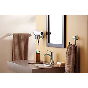 Moen YB5170BN Voss Collection Bathroom Hair Dryer Holder, Brushed Nickel