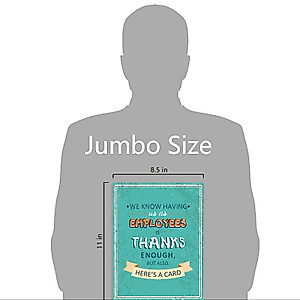 Jumbo Funny Boss's Day Card, Big Greeting Card for Boss, Hilarious Boss Birthday Card from Employee