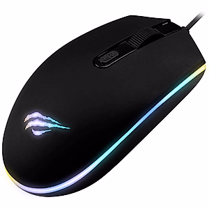RGB Gamer Mouse, 4 Buttons, 800-1000-1200 DPI, USB, HAVIT, MS1003