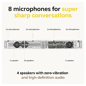 Jabra PanaCast 50 – Intelligent 180° Panoramic-4K Meeting Room Video Camera – Inclusive Video Conferencing Camera with Full Room Coverage, Easy to Set-Up Wide Angle Webcam with Microphones - Black