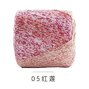 50g/Ball Colorful Lace 100% Cotton Yarn Segmental Dyeing Gradient Yarn DIY Hand Knitting Crochet Garment Doll Lace Yarn (Color : 1PC 756)