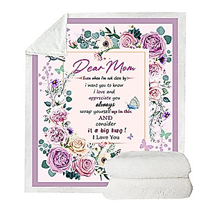 Onecmore Gifts for Mom Mothers Day Birthday Romantic Gifts for Mom Blanket,Mom Valentines Day Gifts,Mom Romantic Gifts, Mom Gifts from Daughter Son,New Mom Gifts for Women Gifts for Mom Throw Blanket