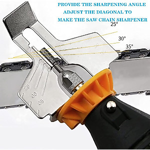Chainsaw Sharpening Attachment Kit with Angle Guide And Diamond Burr Grinding Stone Files Blade Teeth Sharpener Set (8PCS), Drill Power Tool Accessories