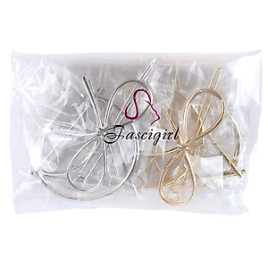 Fascigirl 8 Pcs Hair Clip for Women - Hair Barrettes Hair Pins Moon Triangle Circle Butterfly Hair Clips for Girls Thick Hair Styling Accessories