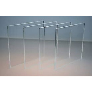 SIBE-R PLASTIC SUPPLY Acrylic Plexiglas Sheet 12" X 8" X 1/8" Clear