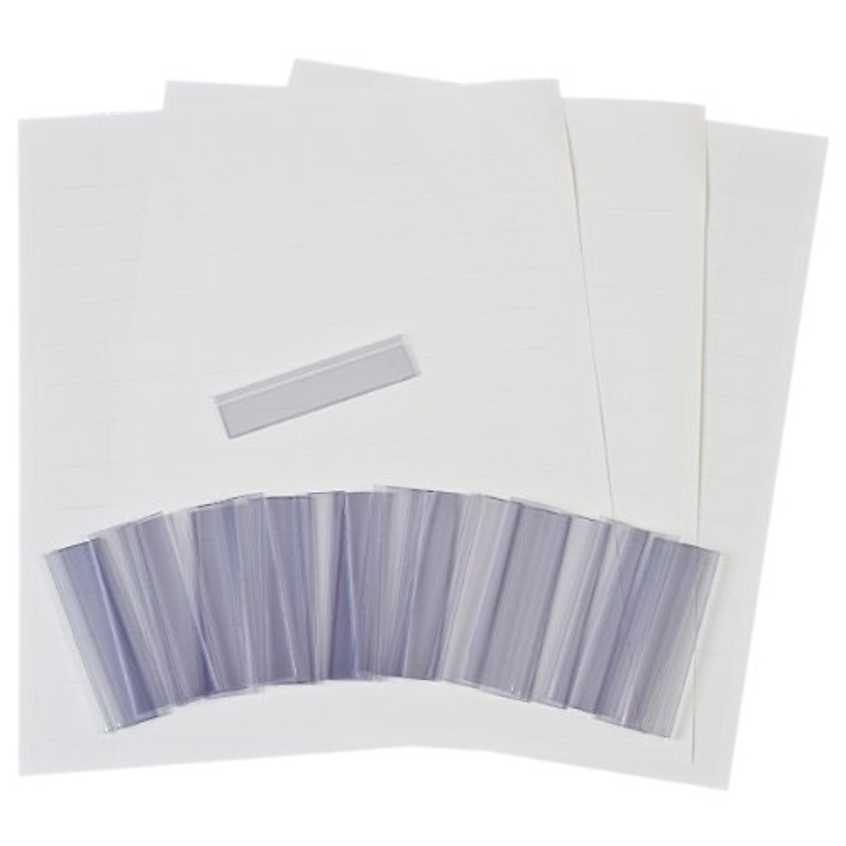 Akro-Mils 29300 Clear Protective Plastic Label Holder and Labels for 4-Inch Tall Shelf Bins, (25-Pack)