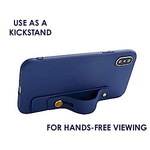 JAGA | Universal Silicone Finger Hand Band Grip Strap or Kick Stand for All Smart Phones | Phone Accessories (ICY Blue)