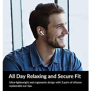 TONEMAC M3 Active Noise Cancelling Wireless Earbuds, Bluetooth 5.3 Headphones with 4 Mics ENC Clear Calls, 30H Playtime, Immersive Deep Bass Earphones, Transparency Mode, in-Ear Lightweight, White