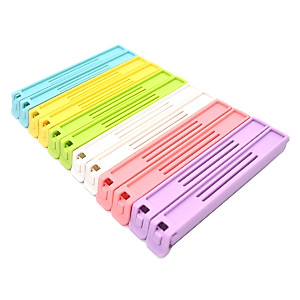 DZHJKIO Food Clips Bag Sealing Clips, 4.4 Inches Multi-colors Bag Fresh-Keeping Clamp Sealer For Kitchen 12pcs