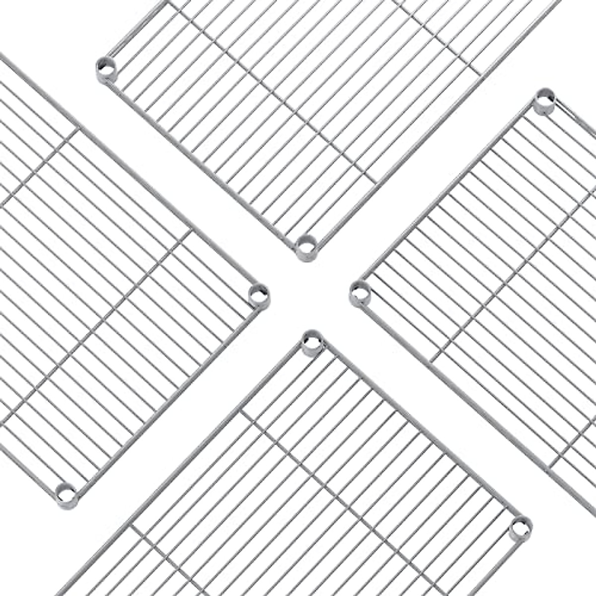 SINGAYE 3 Shelf Wire Shelving Unit Adjustable Storage Shelving 21.26”W x 11.41”D x 22.83”H (Silver)