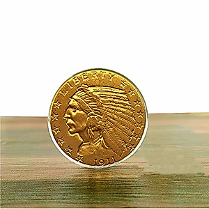 1911 Morgan Indian Head Five Dollars Coin, Gold Coins, Great American Commemorative Old Coins, Uncirculated Morgan Dollars, Discover History of USA Coins for Collectors, Cool Stuff for Men