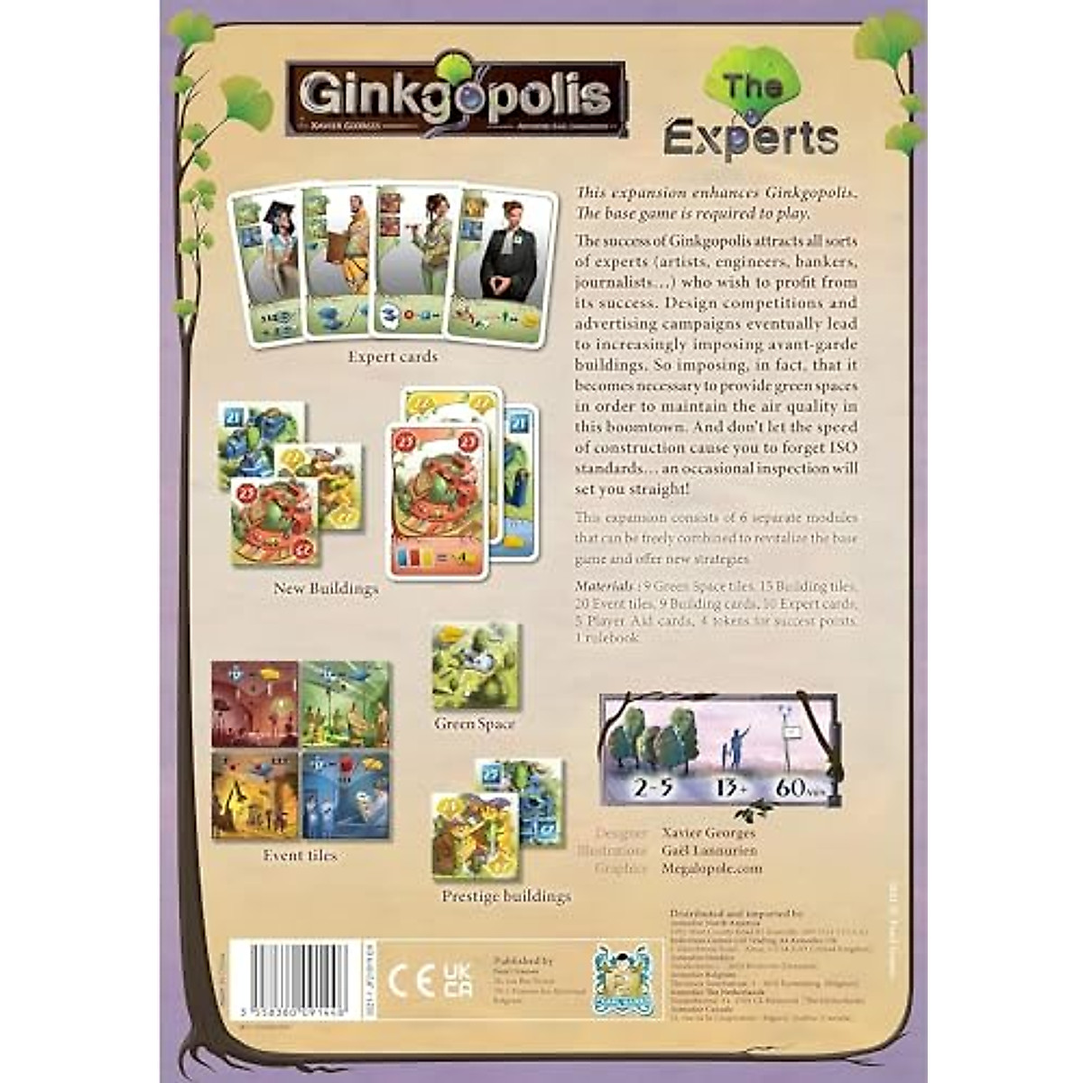Pearl Games Ginkgopolis The Experts Board Game Expansion | Competitive Worker Placement Strategy Game| Average Playtime 45 Minutes | Made by Pearl Games, GINK02