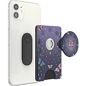 PopSockets: Phone Wallet with Expanding Phone Grip, Phone Card Holder - Retrograde Butterfly