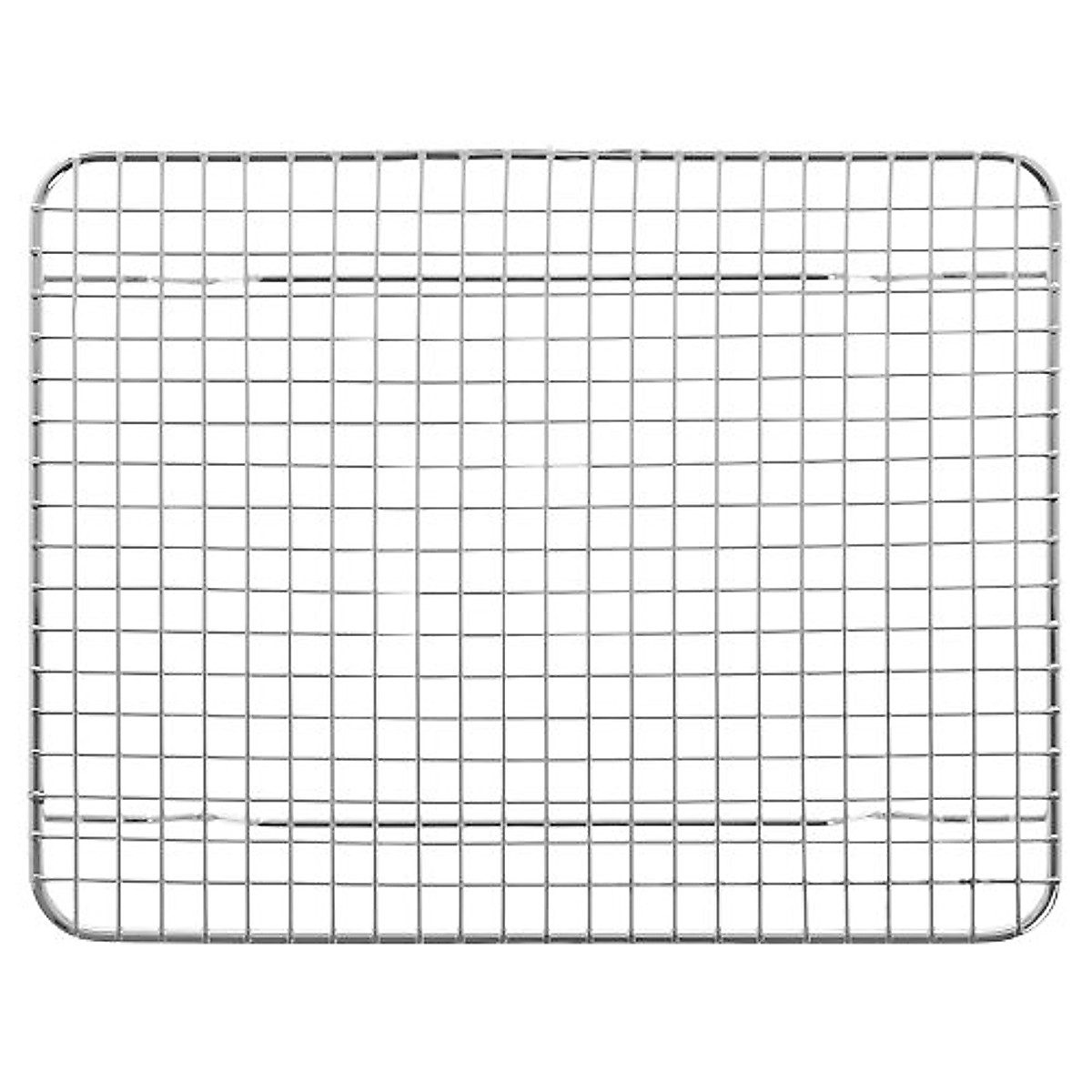 HUBERT Mesh Pan Grate Rectangular Half Size Chrome-Plated Steel - 10"L x 8"W x 1/2"H