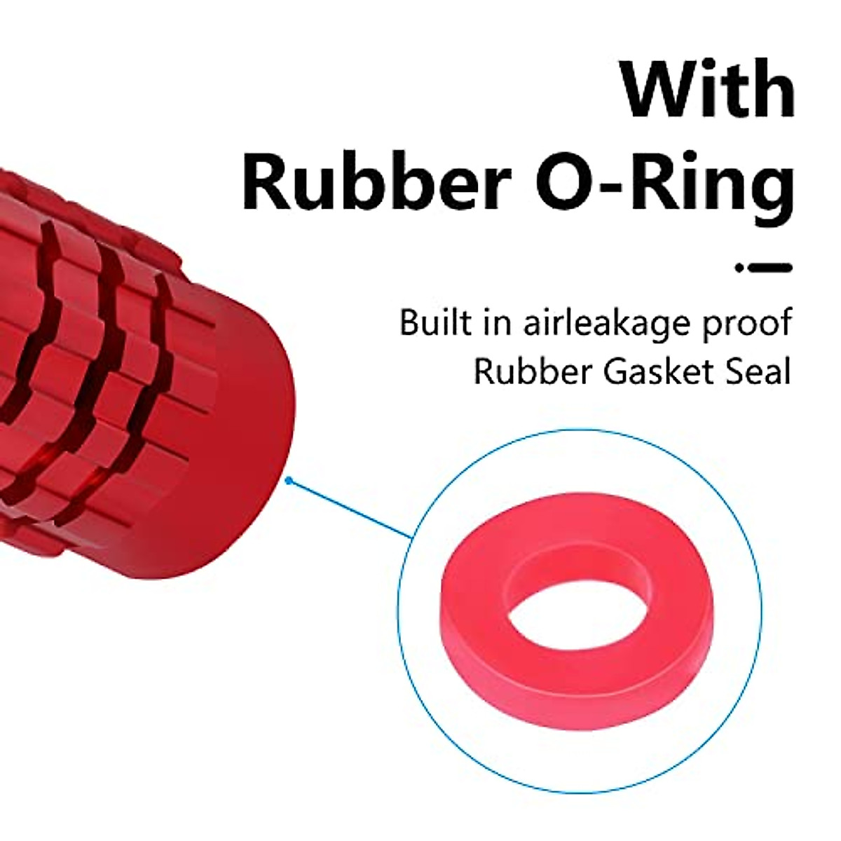 SunteeLong Car Tire Stem Valve Caps Air Cover Exterior Accessory Dust Cover Red Metal Tyre Valve Stem Cap Accessories for Ford Mustang