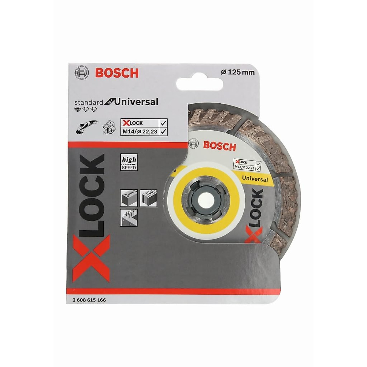 Bosch Professional 2608615166 Cutting Disc Standard (Universal, X-Lock, Diameter 125 mm, Bore Diameter 22.23 mm, Cutting Width 2 mm)