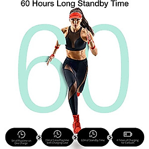 Mini Wireless Earbuds, Bluetooth Headphones with Digital LED Display Case Auto Pairing IPX5 Waterproof Premium Sound Deep Bass Earphone Cordless in Ear Headset for iPhone Android (Black), TWS-i11