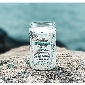 Bella & Bear Soak Away Epsom Bath Salts, Detox, Soothes Sore Muscles, Exfoliates, 14oz