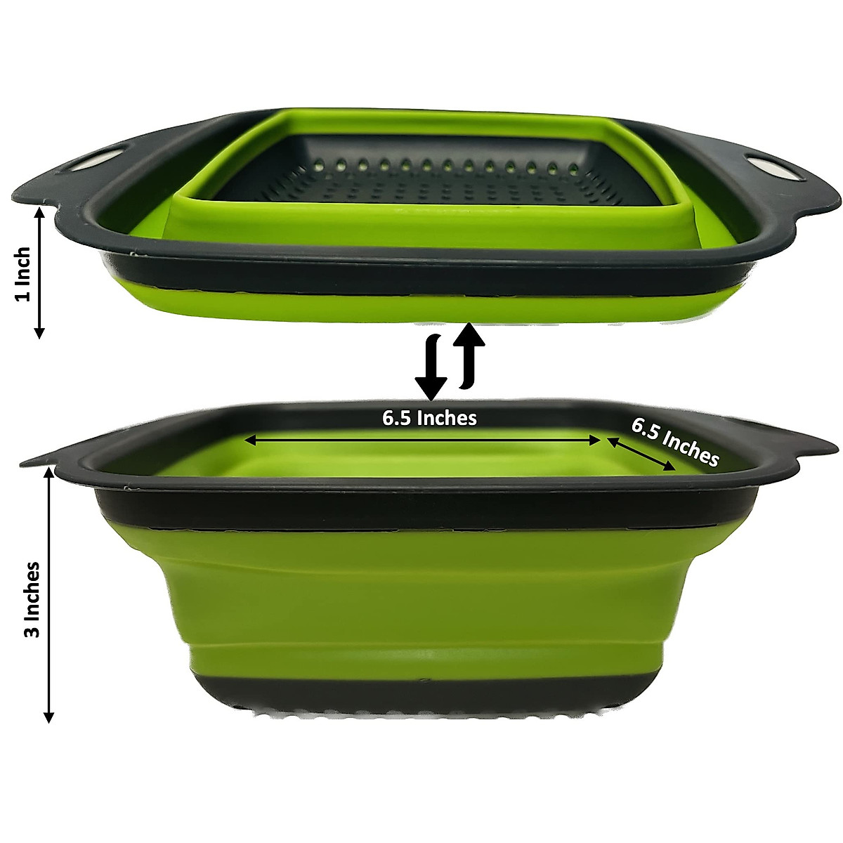 Cocina Vida Bamboo Cutting Board with 4 Collapsible Containers and Strainer - All-in-One Over the Sink or Counter Slide-out Bamboo Cutting Board - Kitchen Must Have