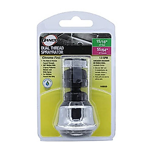 DANCO 10500 Dual Threaded Water Saving Faucet Aerator, 15/16-27 Male X 55/64-27 Female, 1.5 gpm