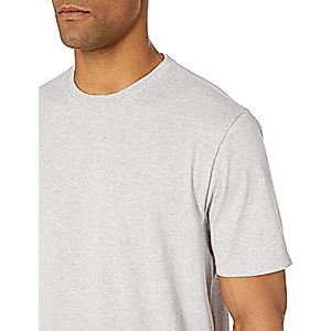 Amazon Essentials Men's Short-Sleeve Crewneck T-Shirt, Pack of 2, Bright Green/Light Grey Heather, Large