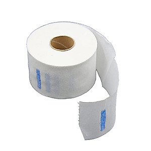 QUUPY 2 Roll Disposable Barber Paper Neck Strips Hairdressing Collar Stretchy Neck Covering Paper Towel for Hairdressers and Barbers or Household Use